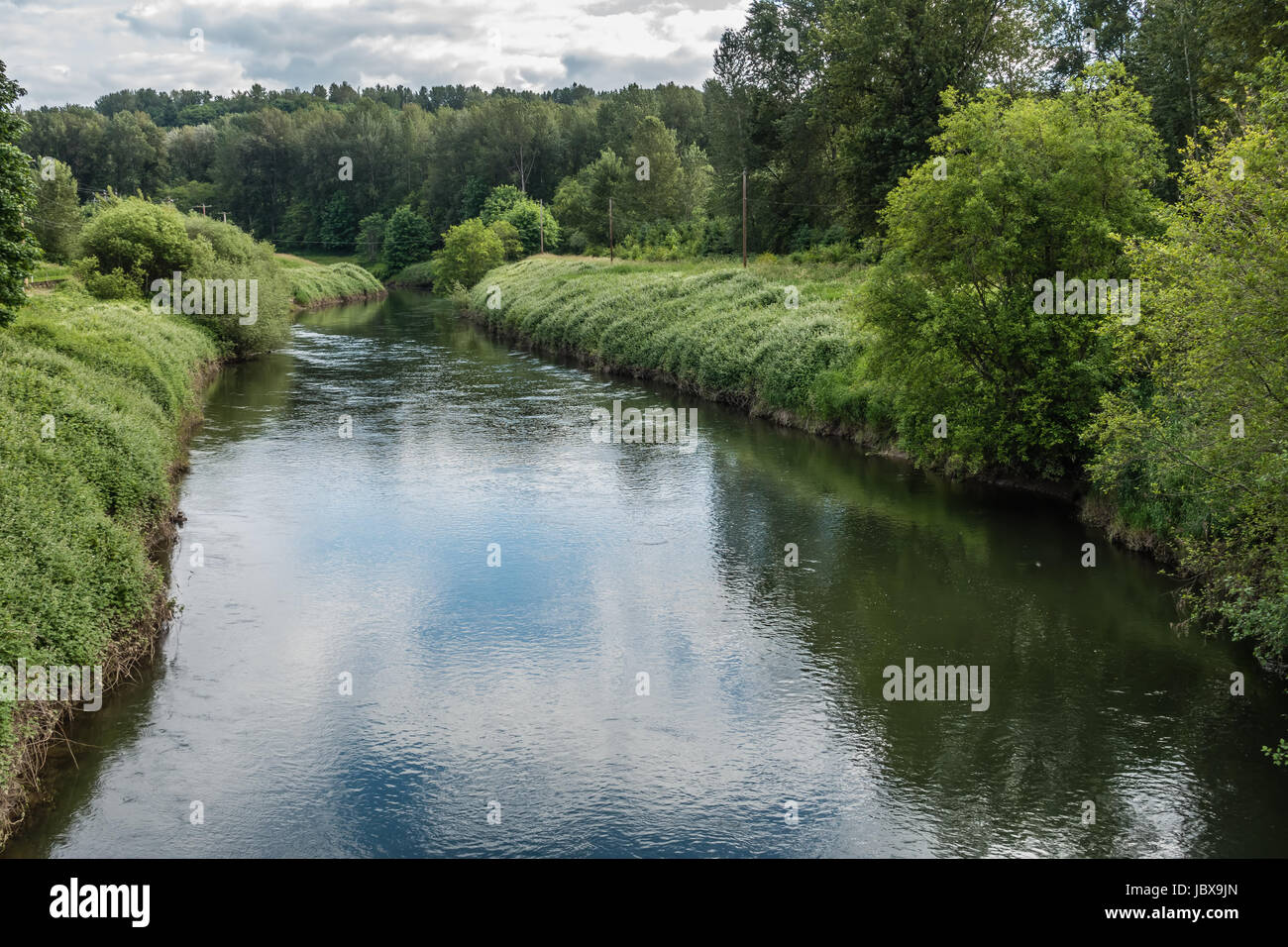 A view of the Green River in Kent, Washington Stock Photo - Alamy