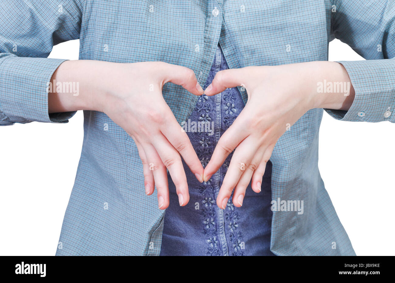 heart symbol from palms - hand gesture isolated on white background ...