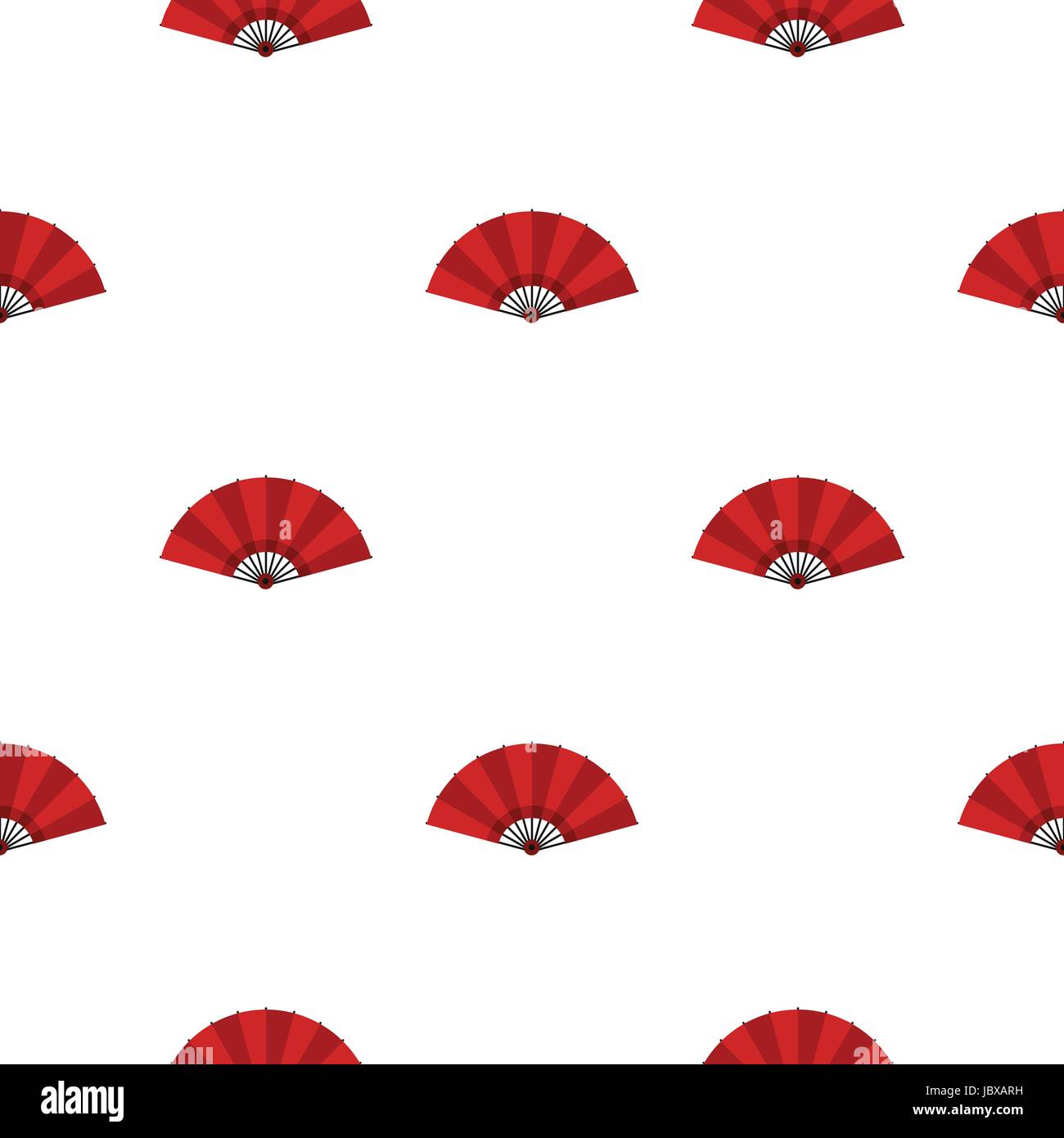 Red open hand fan pattern seamless Stock Vector Image & Art - Alamy