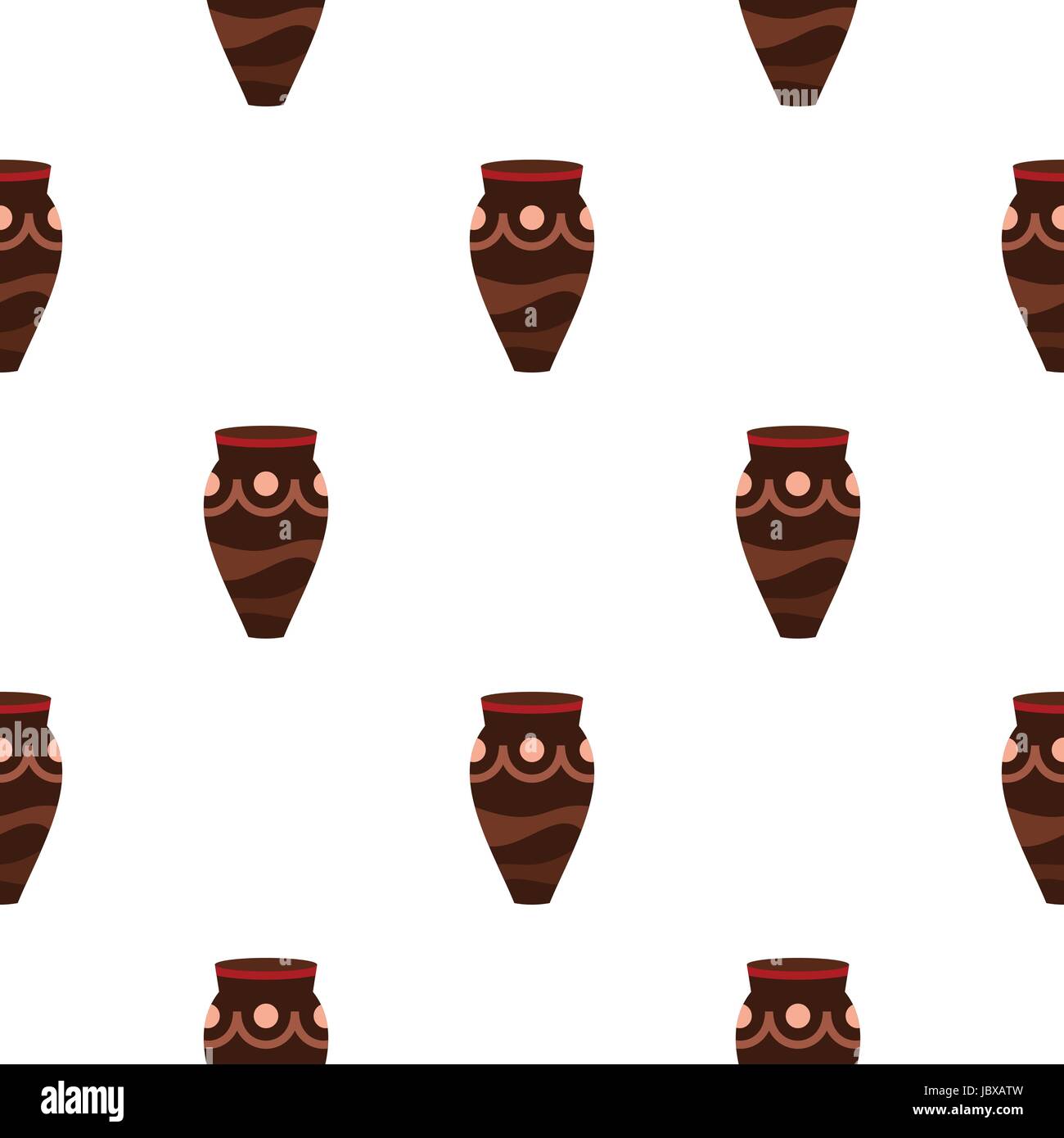 Brown ceramic vase pattern seamless Stock Vector Image & Art - Alamy