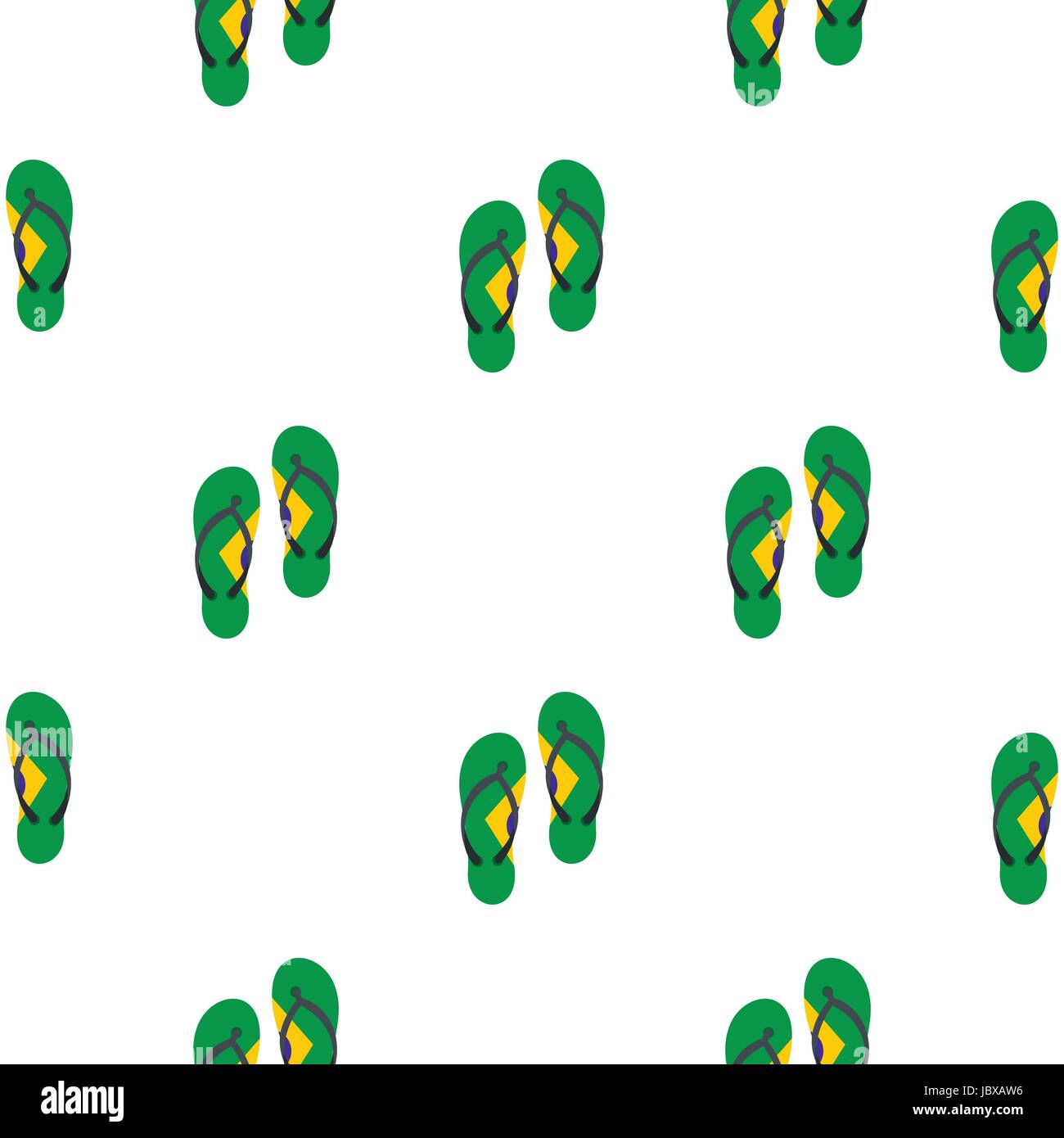 Flip flops in Brazil flag colors pattern seamless Stock Vector Image ...