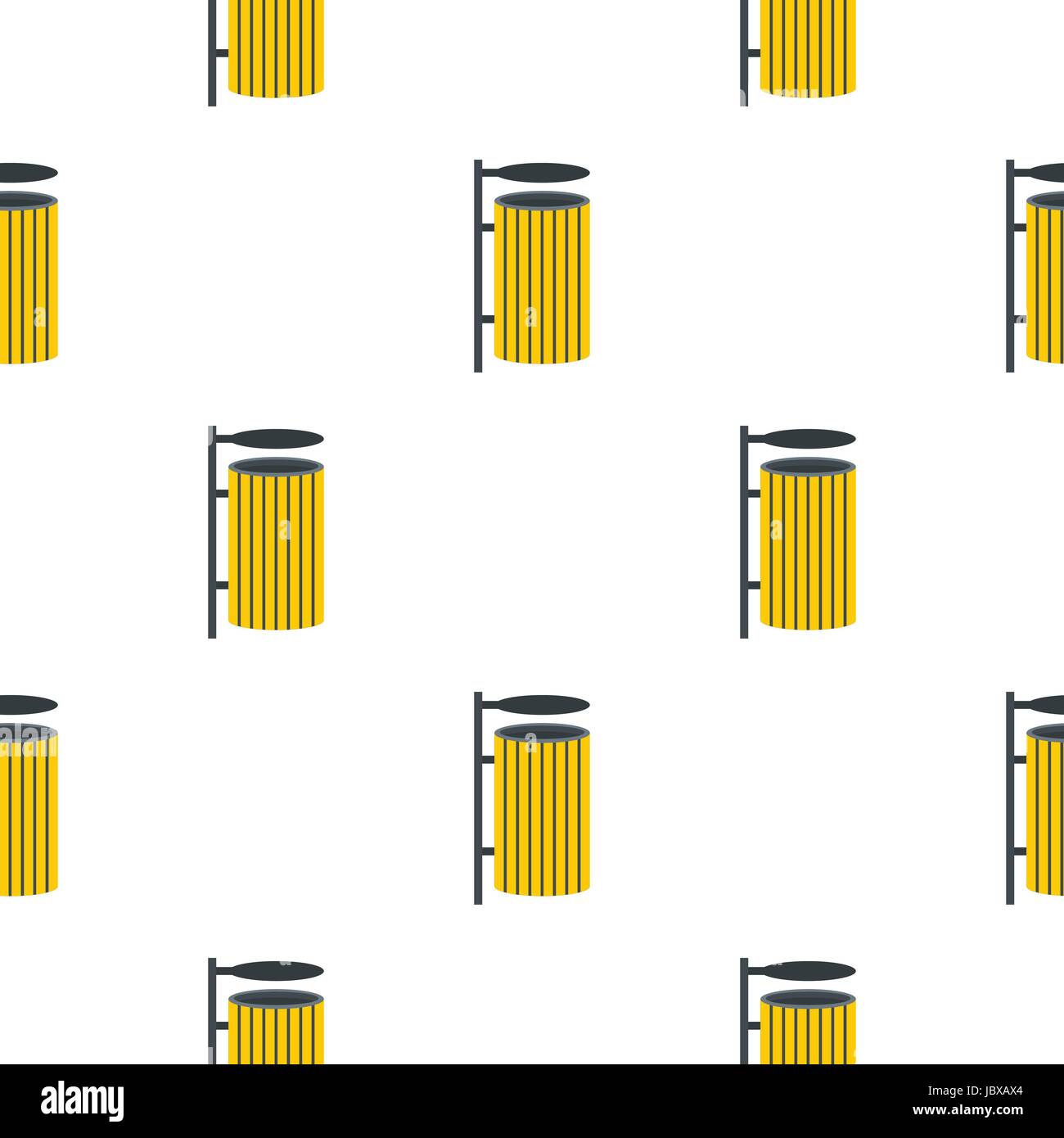Yellow litter waste bin pattern seamless Stock Vector Image & Art - Alamy