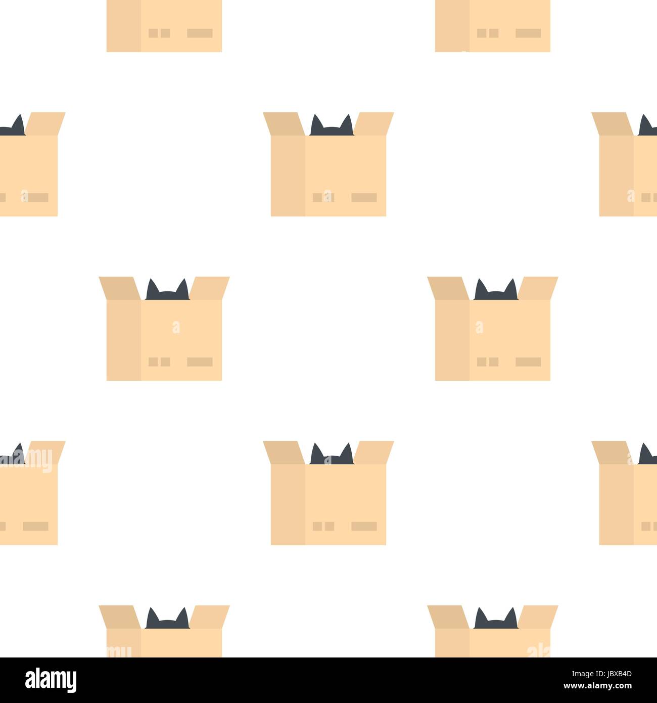 Cat in a box drawing Stock Vector Images - Alamy