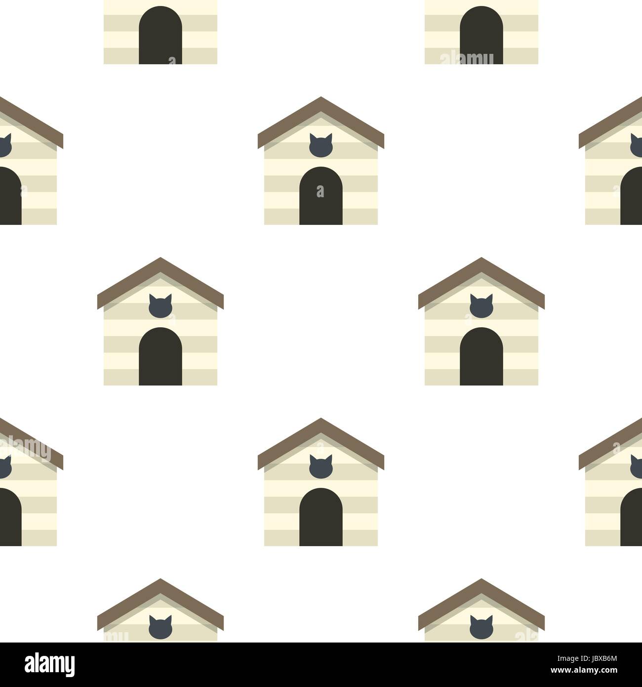Cat house pattern seamless Stock Vector Image & Art - Alamy