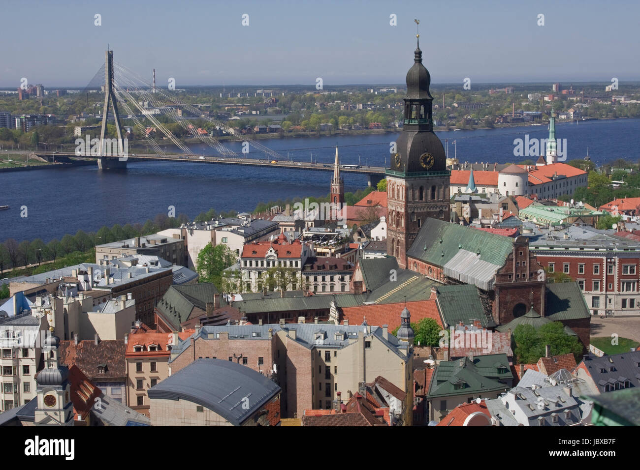 Riga panorama view from St. Peter's church Stock Photo - Alamy