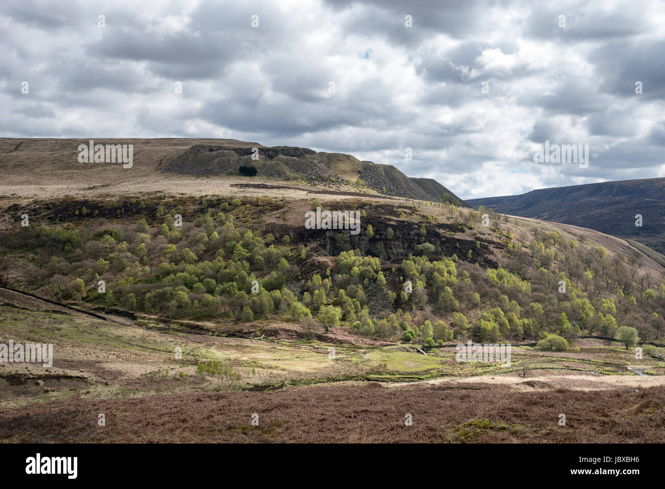 Crowden great quarry in the Longdendale valley, North Derbyshire ...