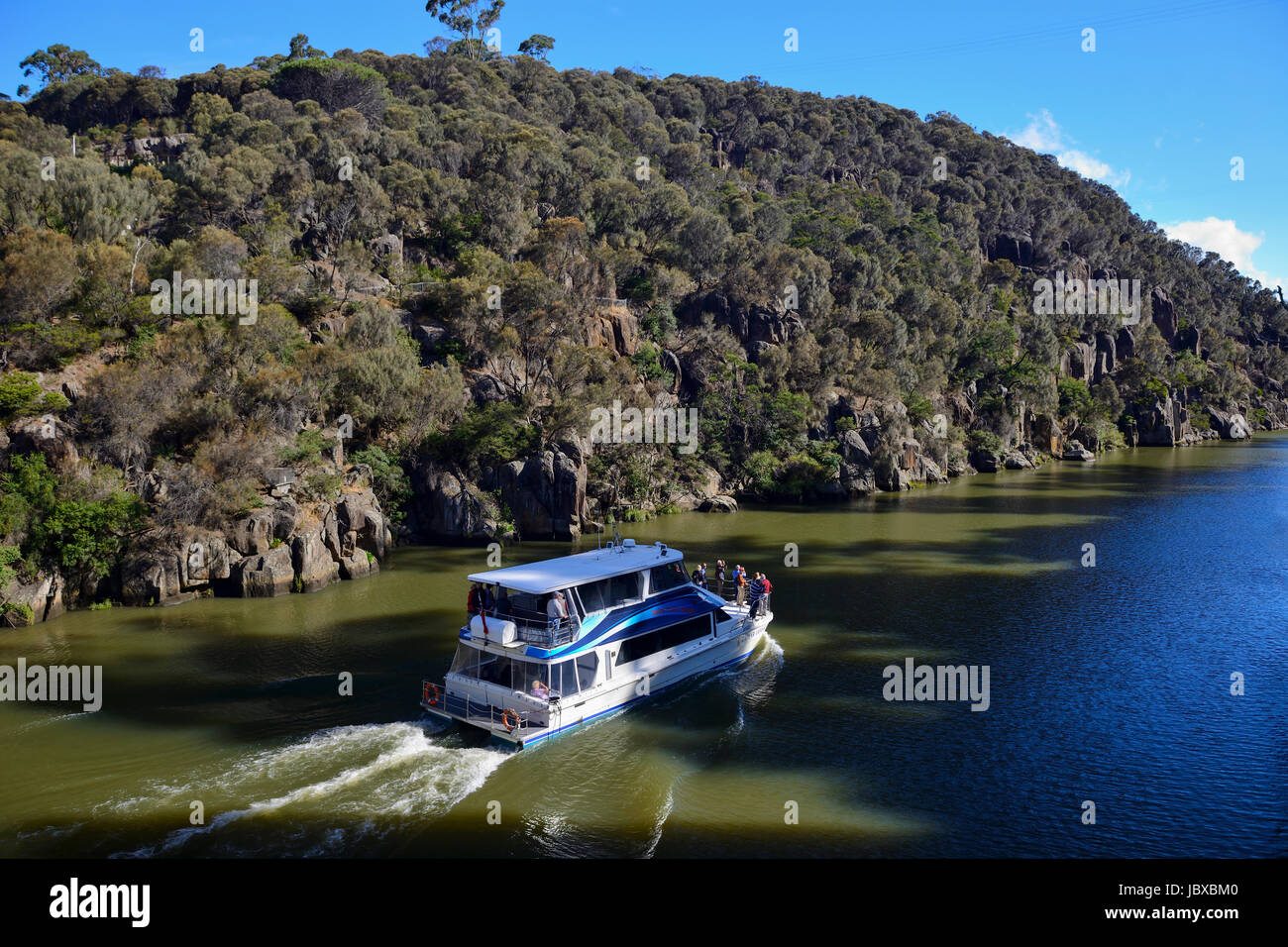 Cruise boat in Cataract Gorge on the South Esk River in Launceston ...