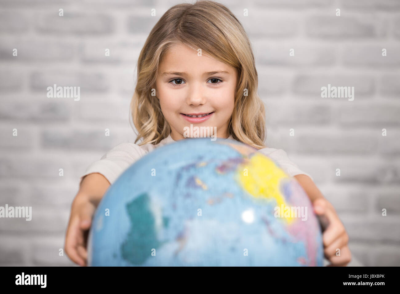 Little girl study school homework smart student Stock Photo - Alamy