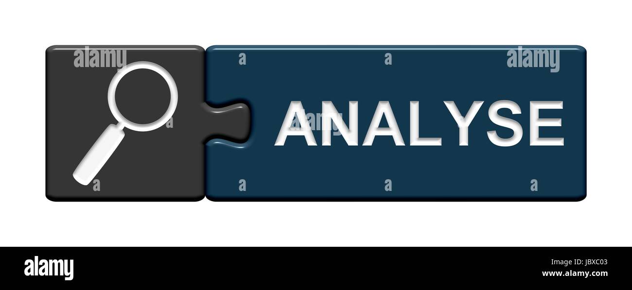 puzzle button: analysis Stock Photo - Alamy