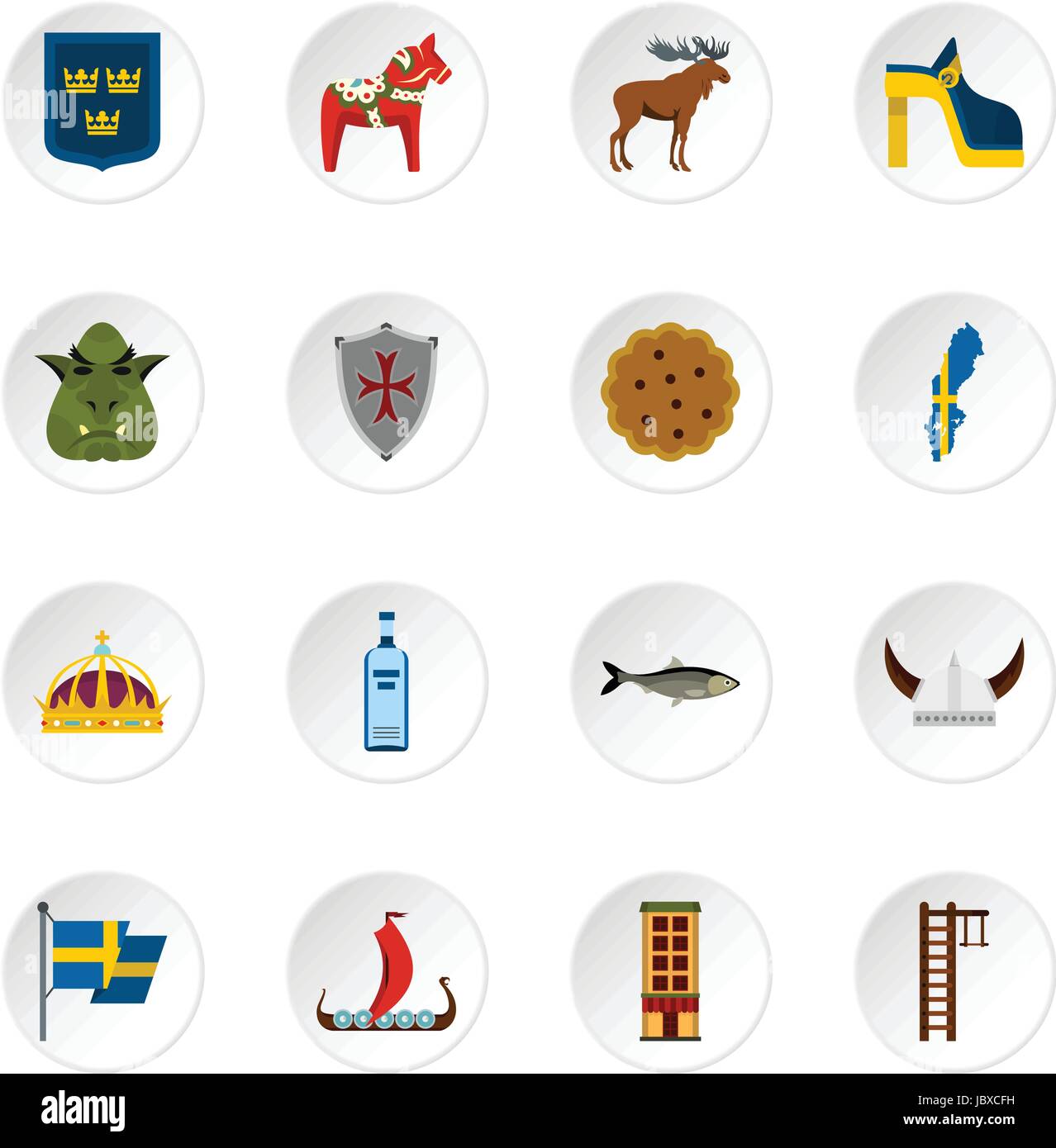 Swedish house swedish flag Cut Out Stock Images & Pictures - Alamy