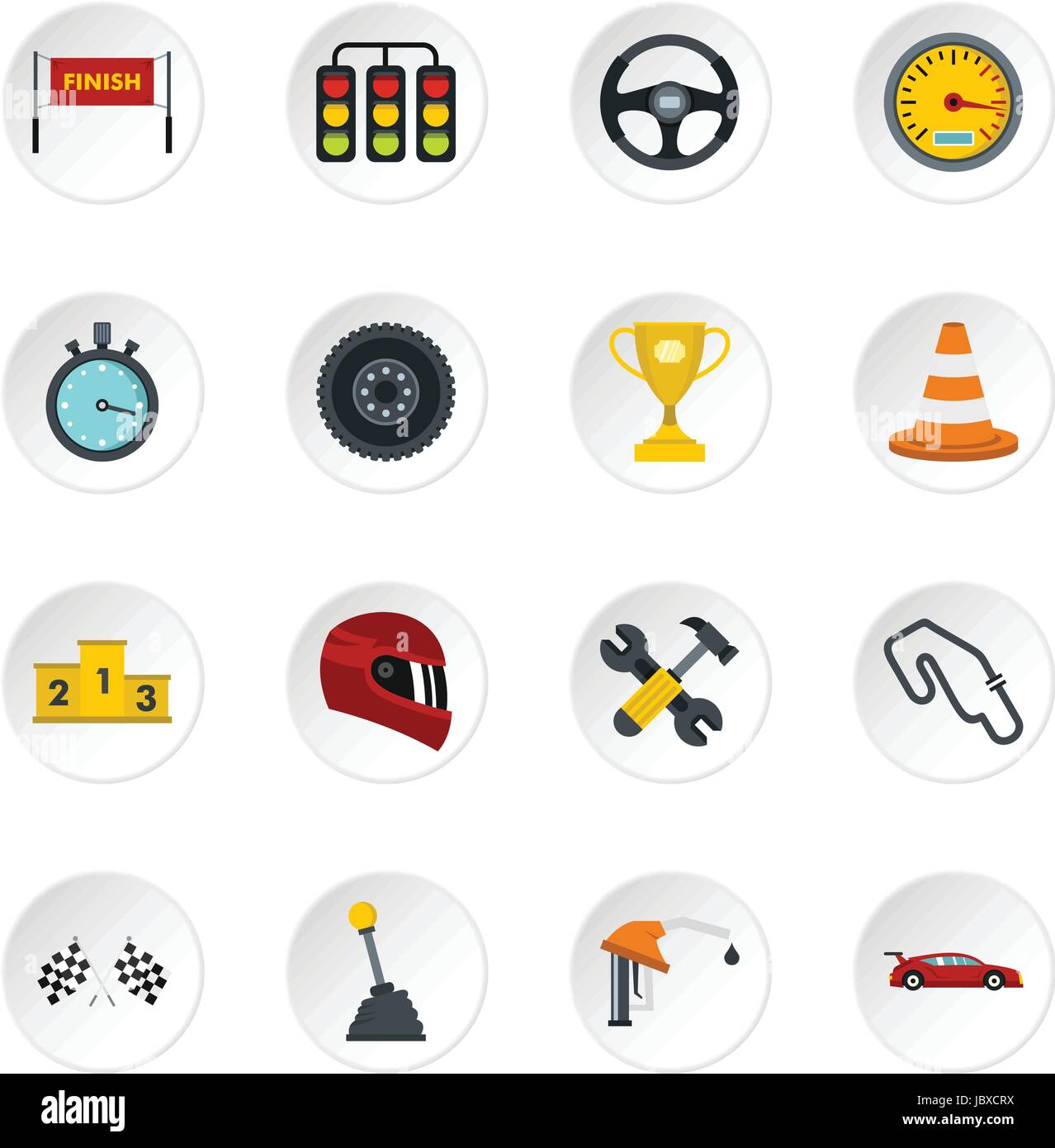 Racing speed set flat icons Stock Vector Image & Art - Alamy