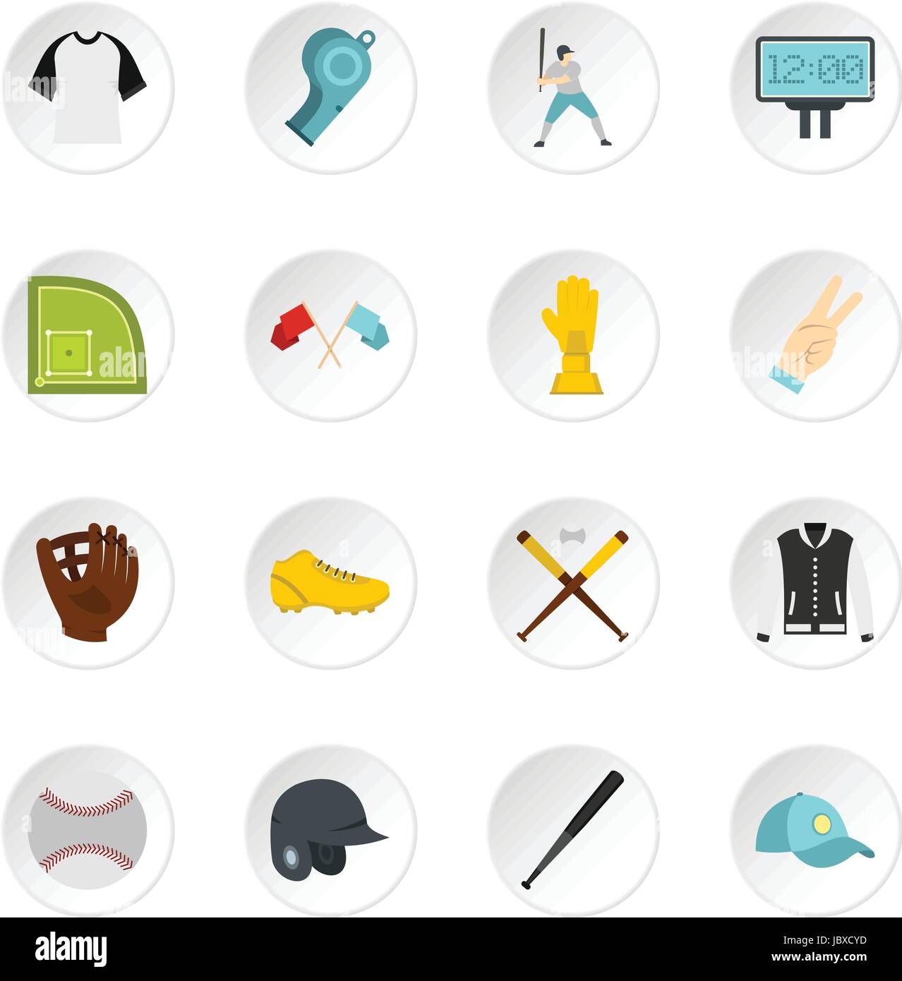 Baseball cap glove in Stock Vector Images - Alamy