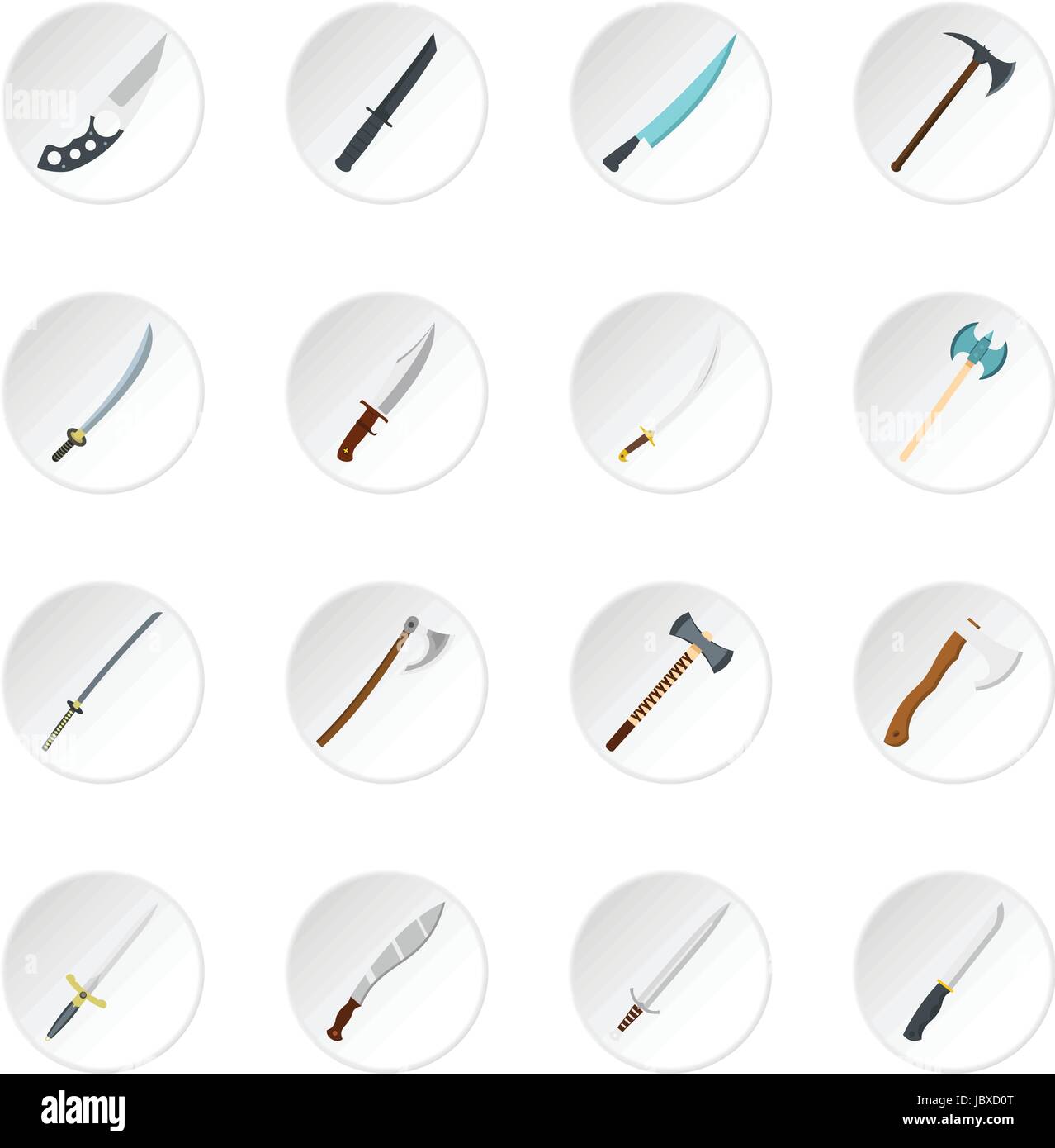 Steel arms symbols icons set in flat style Stock Vector Image & Art - Alamy