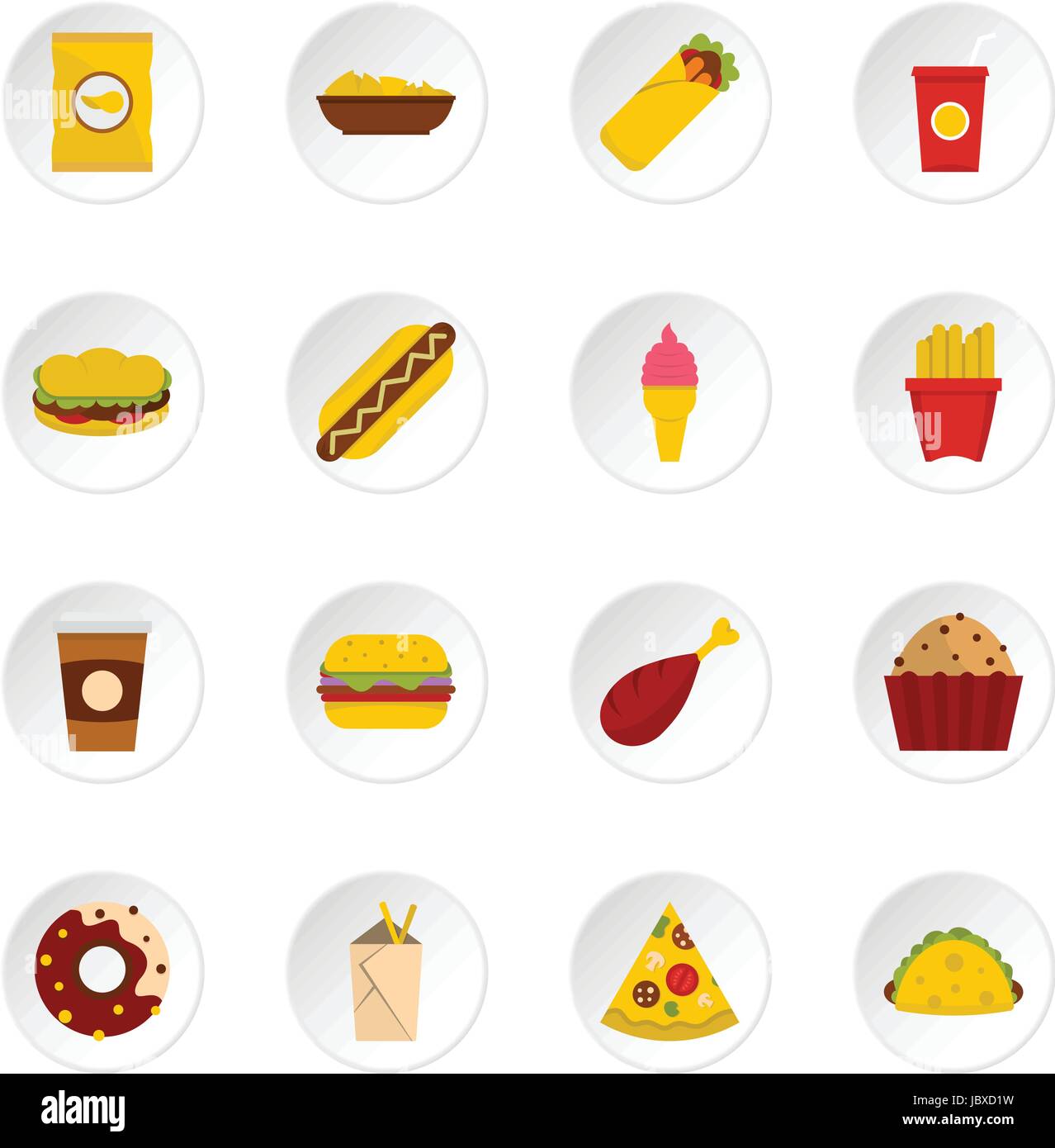 Flat meats Stock Vector Images - Alamy