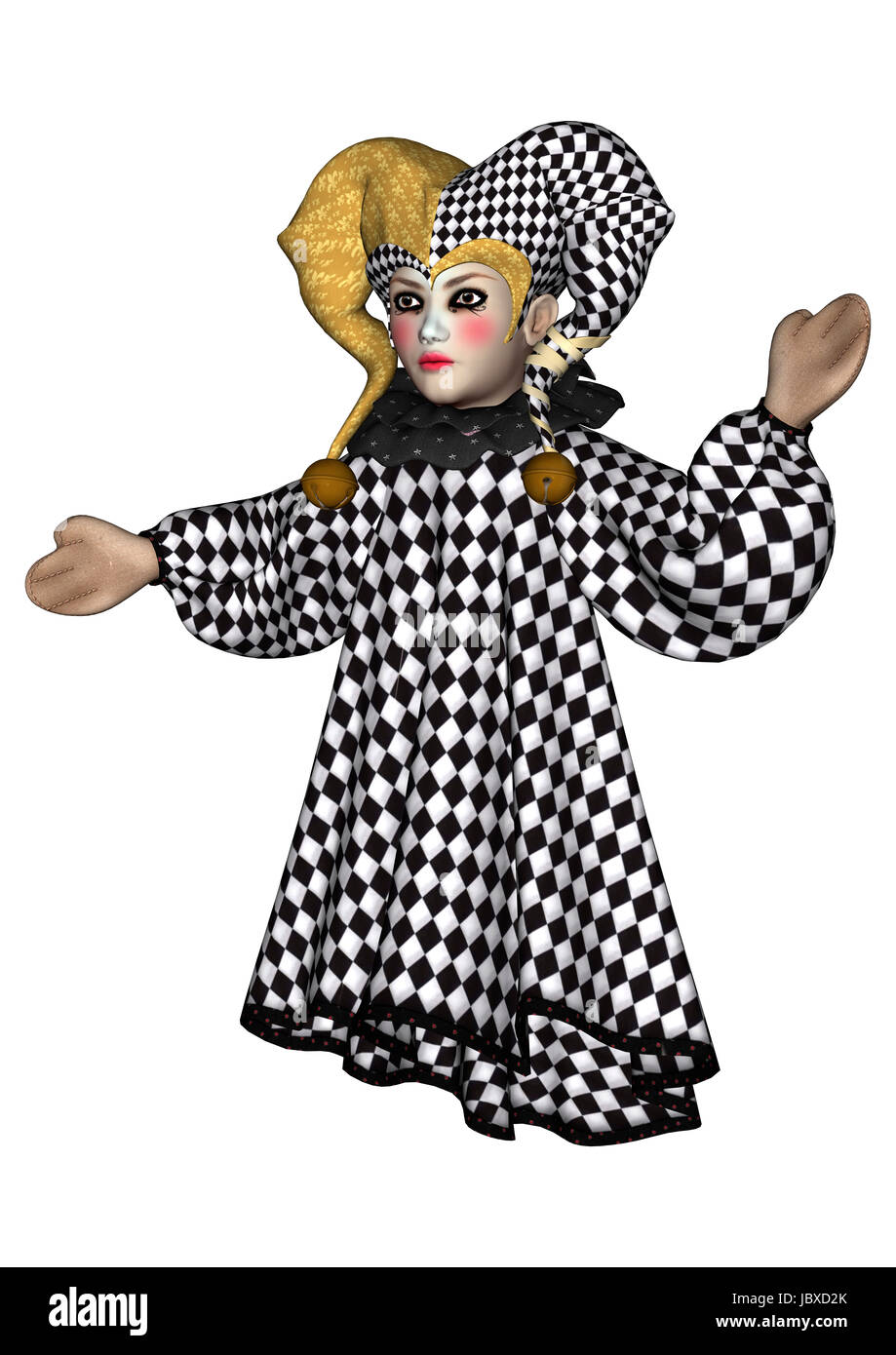 3D digital render of a puppet isolated on white background Stock Photo ...