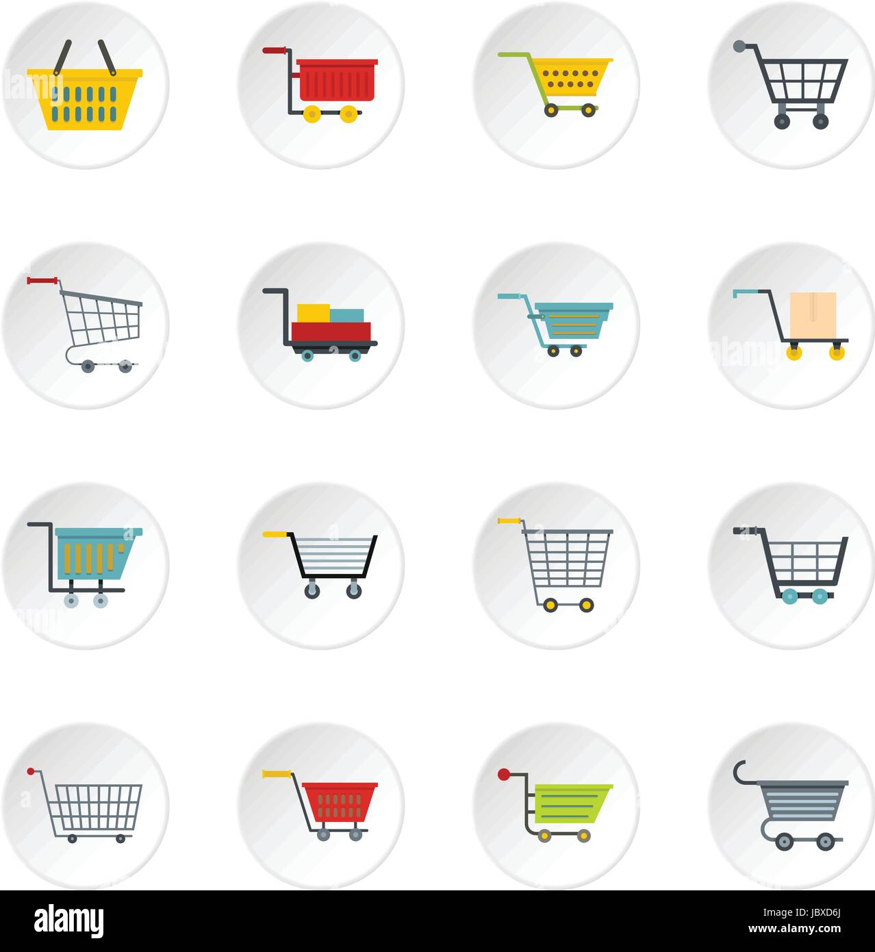 Colorful silhouette shopping basket hi-res stock photography and images ...