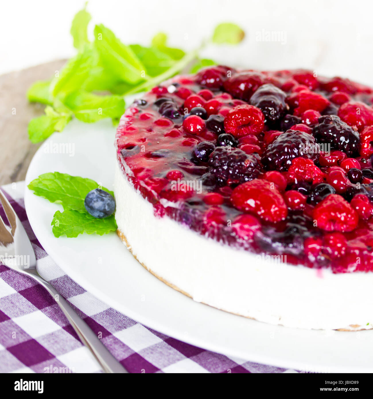 cream cake with berries Stock Photo - Alamy