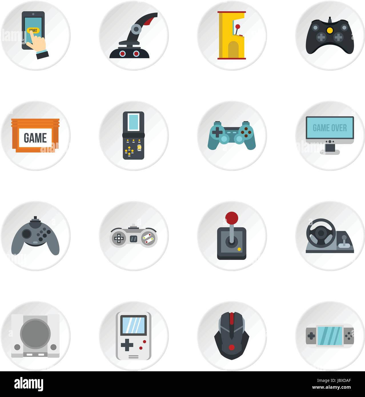 Video game icons set, flat style Stock Vector Image & Art - Alamy