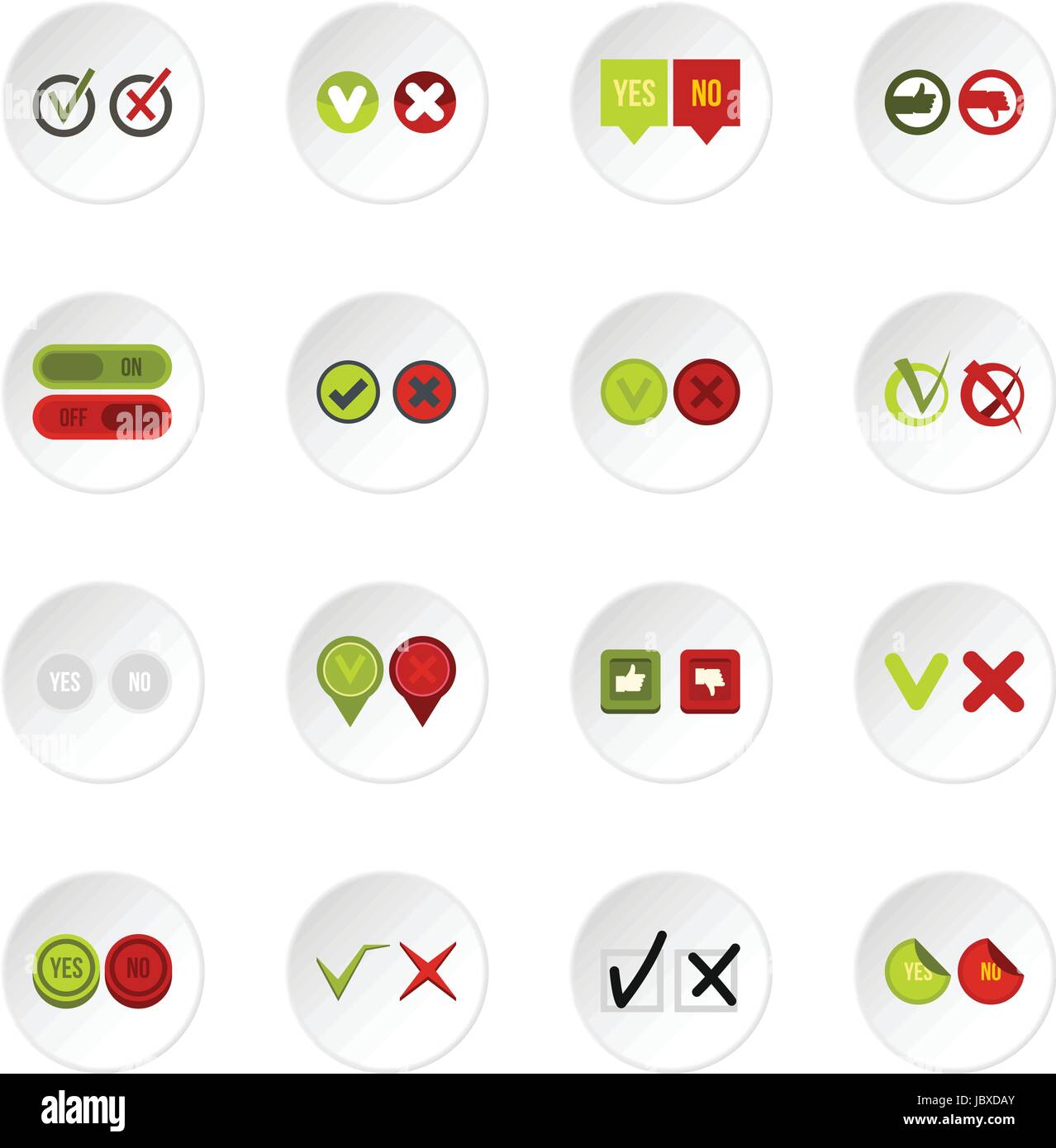 Check mark icons set, flat style Stock Vector Image & Art - Alamy