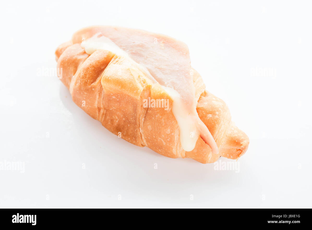 Mini ham cheese croissant isolated on white background Stock Photo - Alamy
