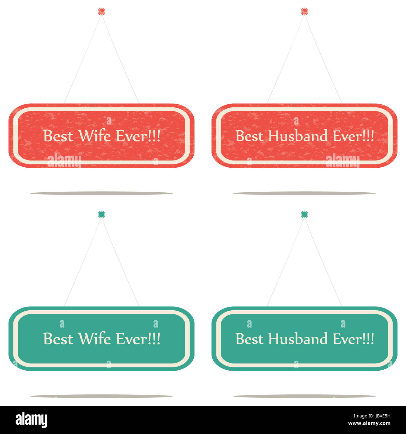 Best wife and husband ever, a vector sign boards Stock Photo - Alamy