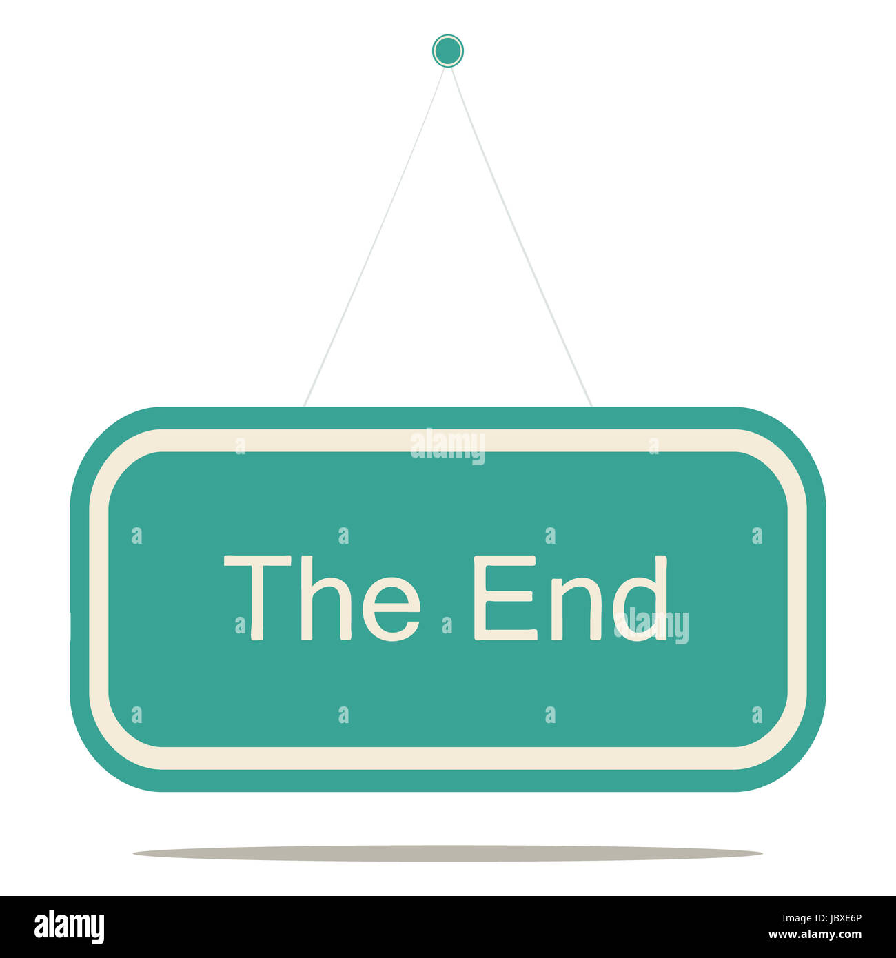 Flat design style modern vector illustration concept of "the end" sign ...