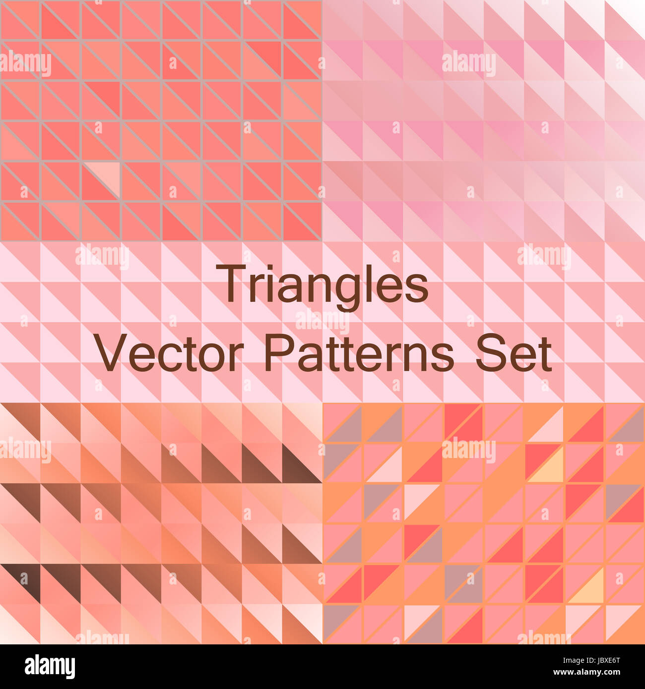 Seamless triangle patterns set, a vector illustration Stock Photo - Alamy