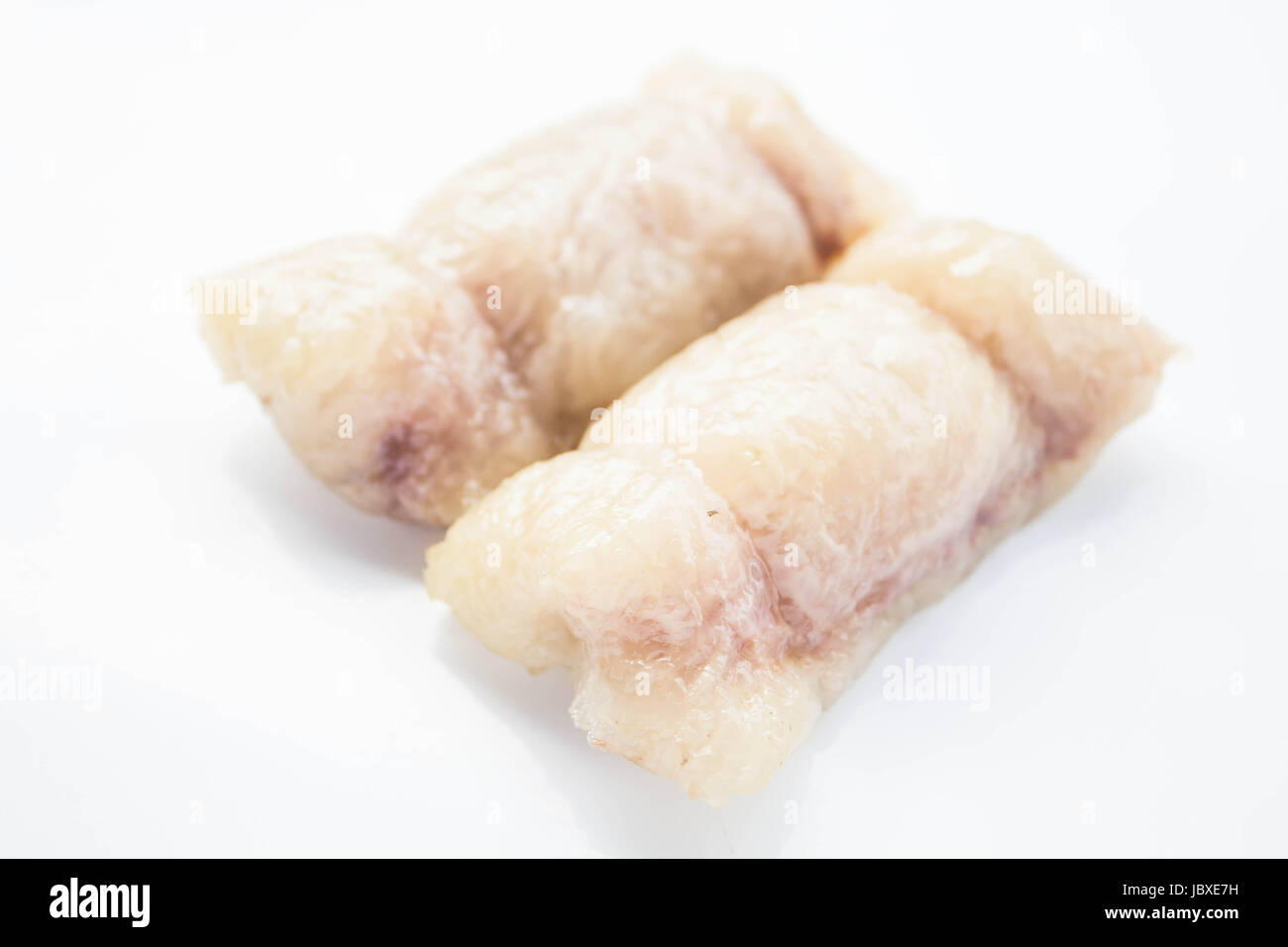 Bunch of mush with banana filling isolated on white background, stock ...