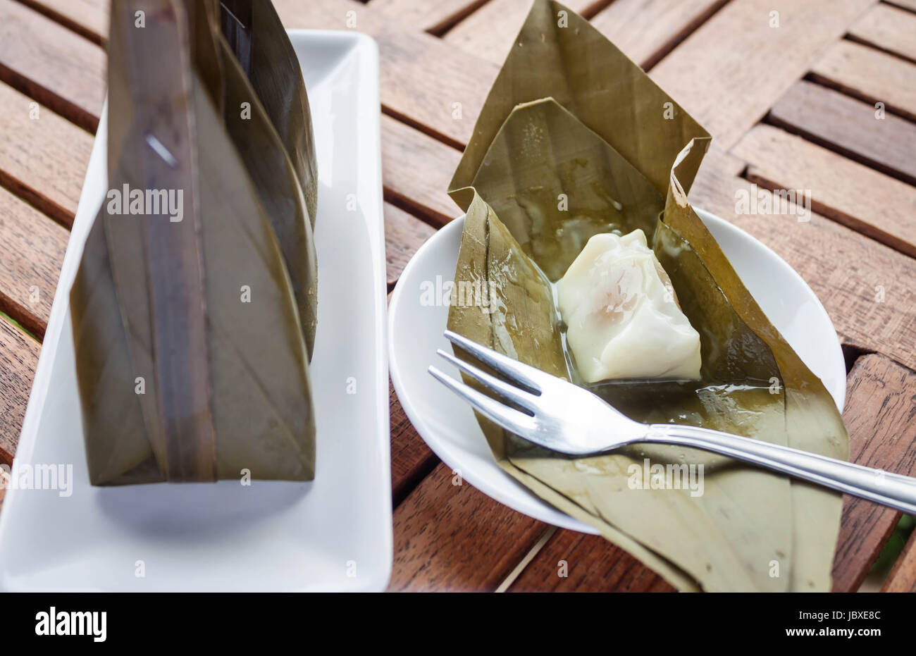 Close up opened pack of steamed flour dessert, stock photo Stock Photo ...