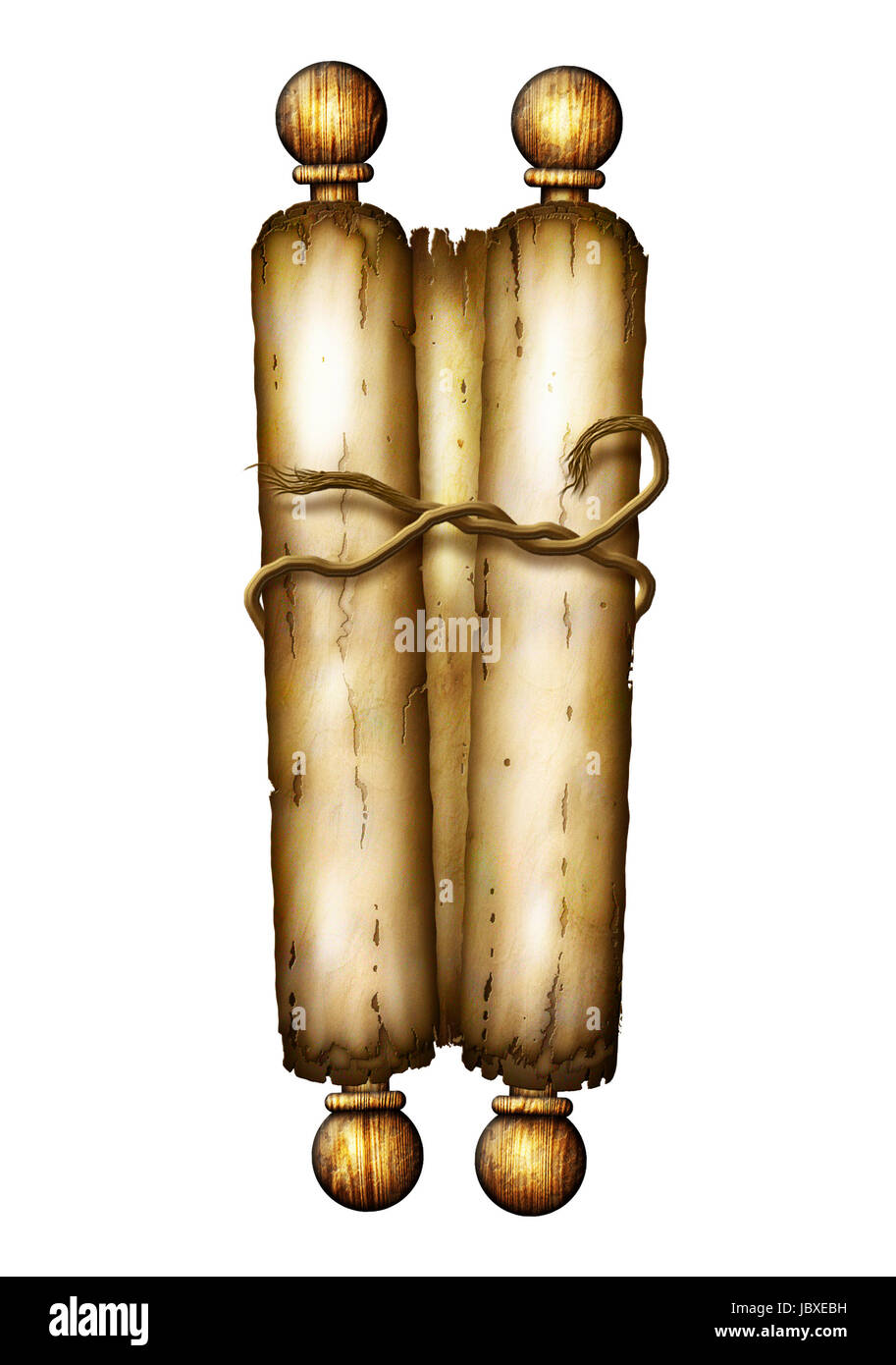 Illustration of an old scroll Stock Photo - Alamy