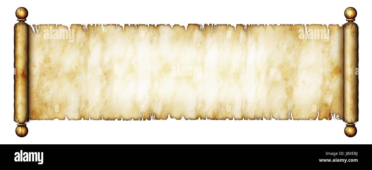 Illustration of an old scroll Stock Photo - Alamy