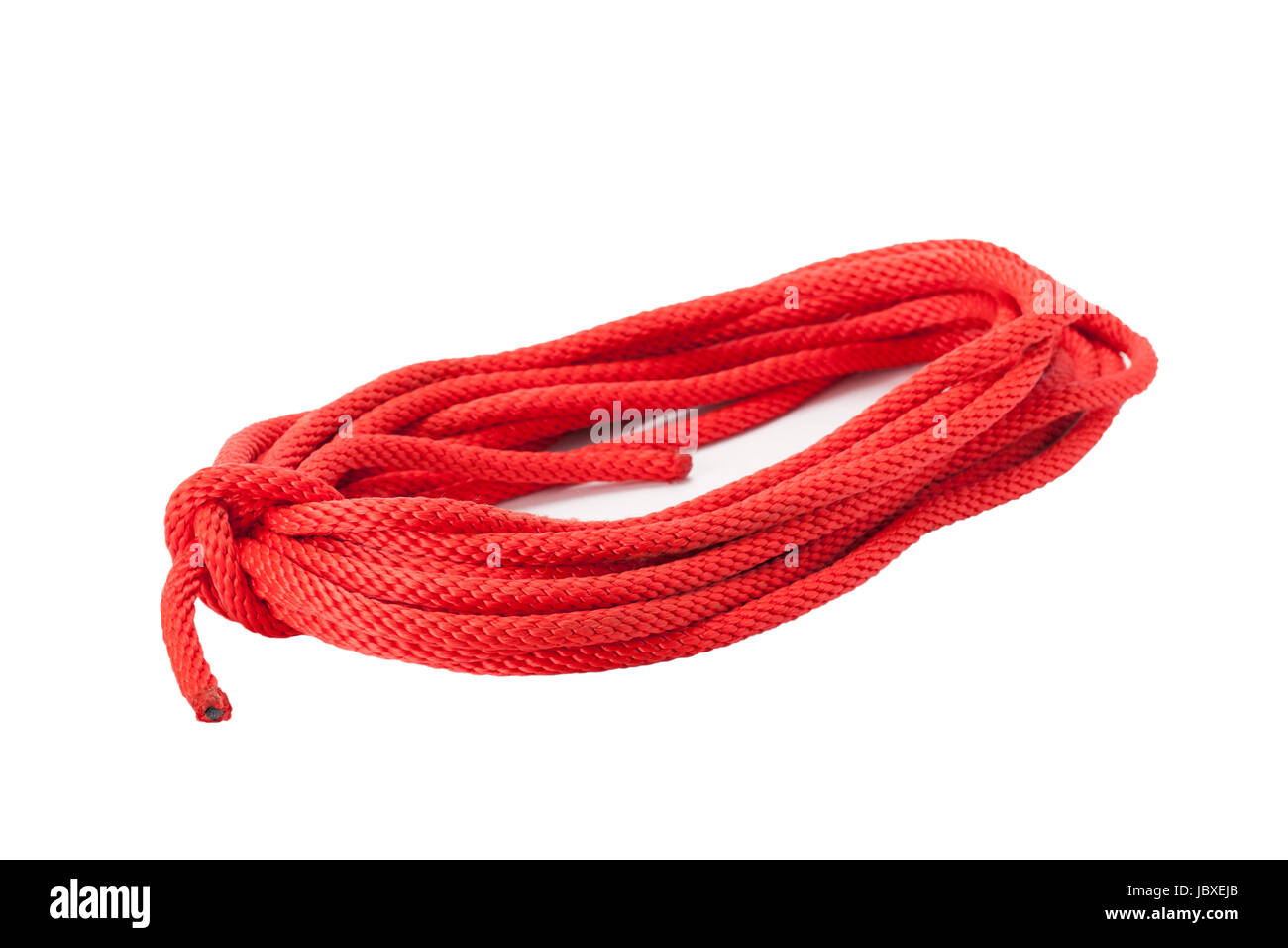 The red rope isolated on white background Stock Photo - Alamy