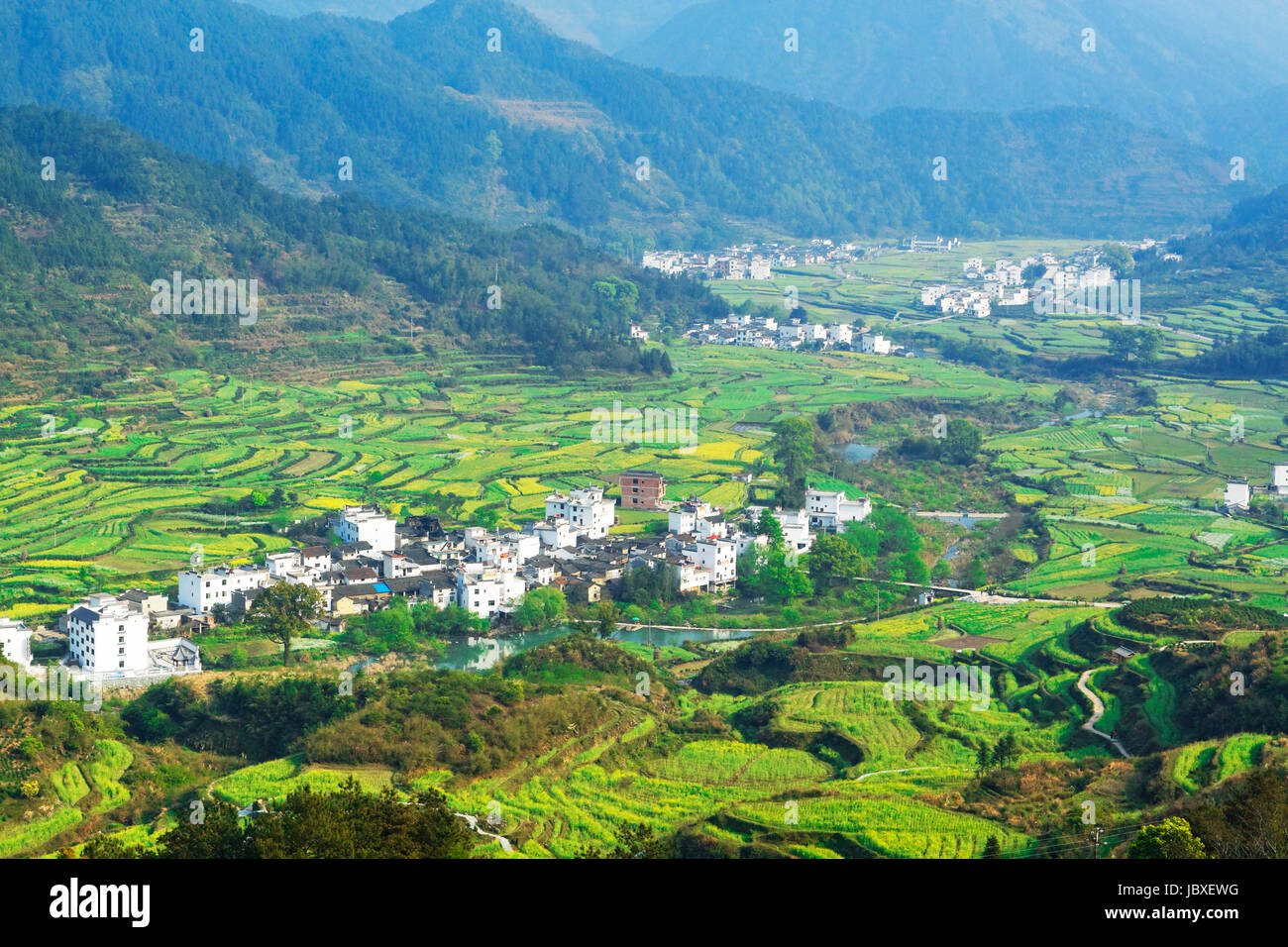 Rural landscape in wuyuan county, jiangxi province, china Stock Photo ...