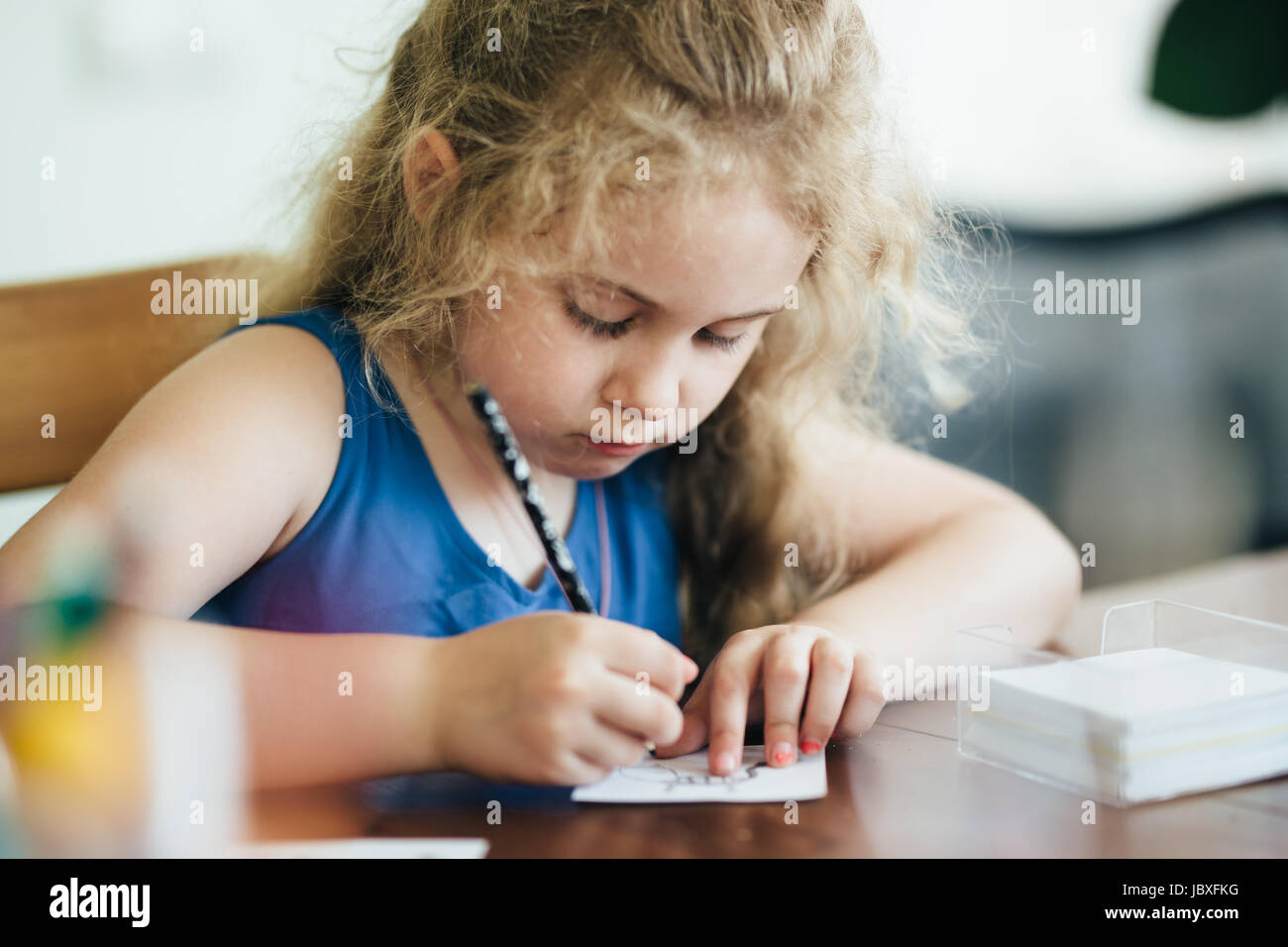 Pencil drawing by child hi-res stock photography and images - Alamy