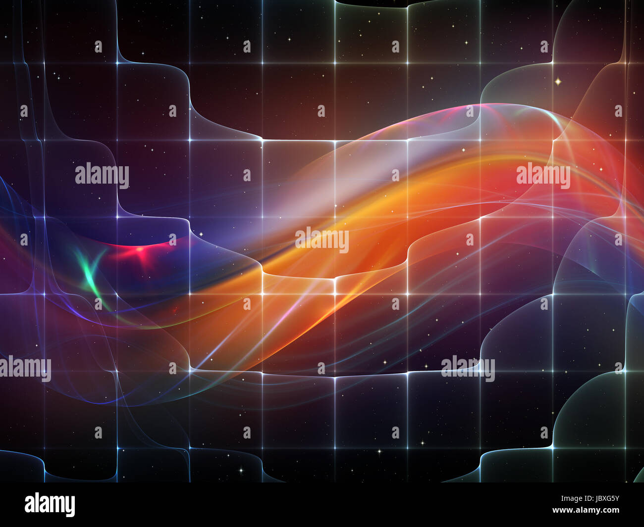 Geometry of Space series. Abstract design made of conceptual grids ...