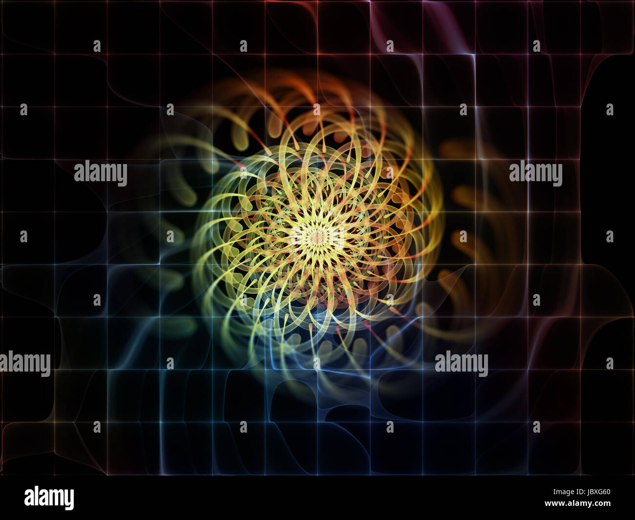 Geometry of Space series. Composition of conceptual grids, curves and ...
