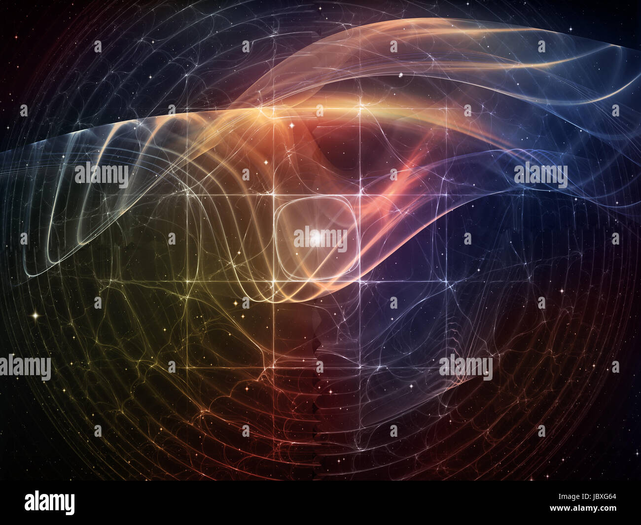 Geometry of Space series. Abstract design made of conceptual grids ...