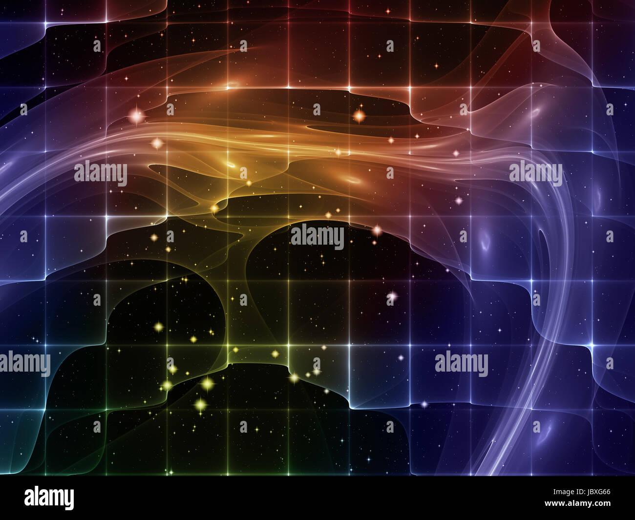 Geometry of Space series. Arrangement of conceptual grids, curves and ...