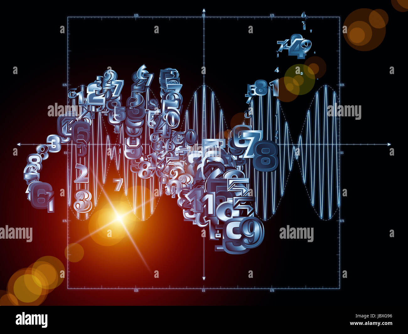 Strange Geometry series. Abstract arrangement of line drawing, math and ...