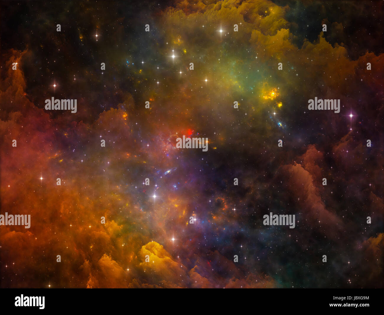Deep Space series. Composition of nebula, stars and colors suitable as ...