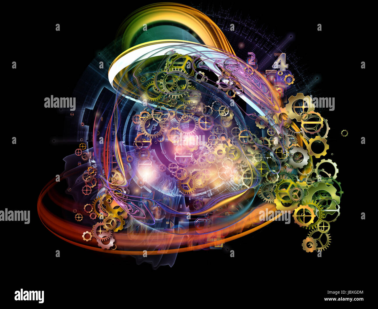 Conceptual Particle series. Design composed of fractal and conceptual ...