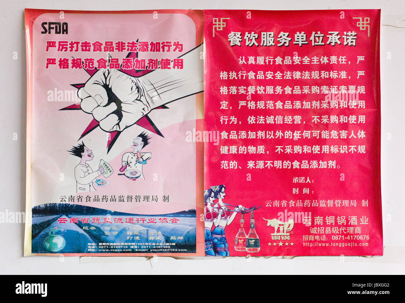 Posters for China Food and Drug Administration (SFDA) food safety ...