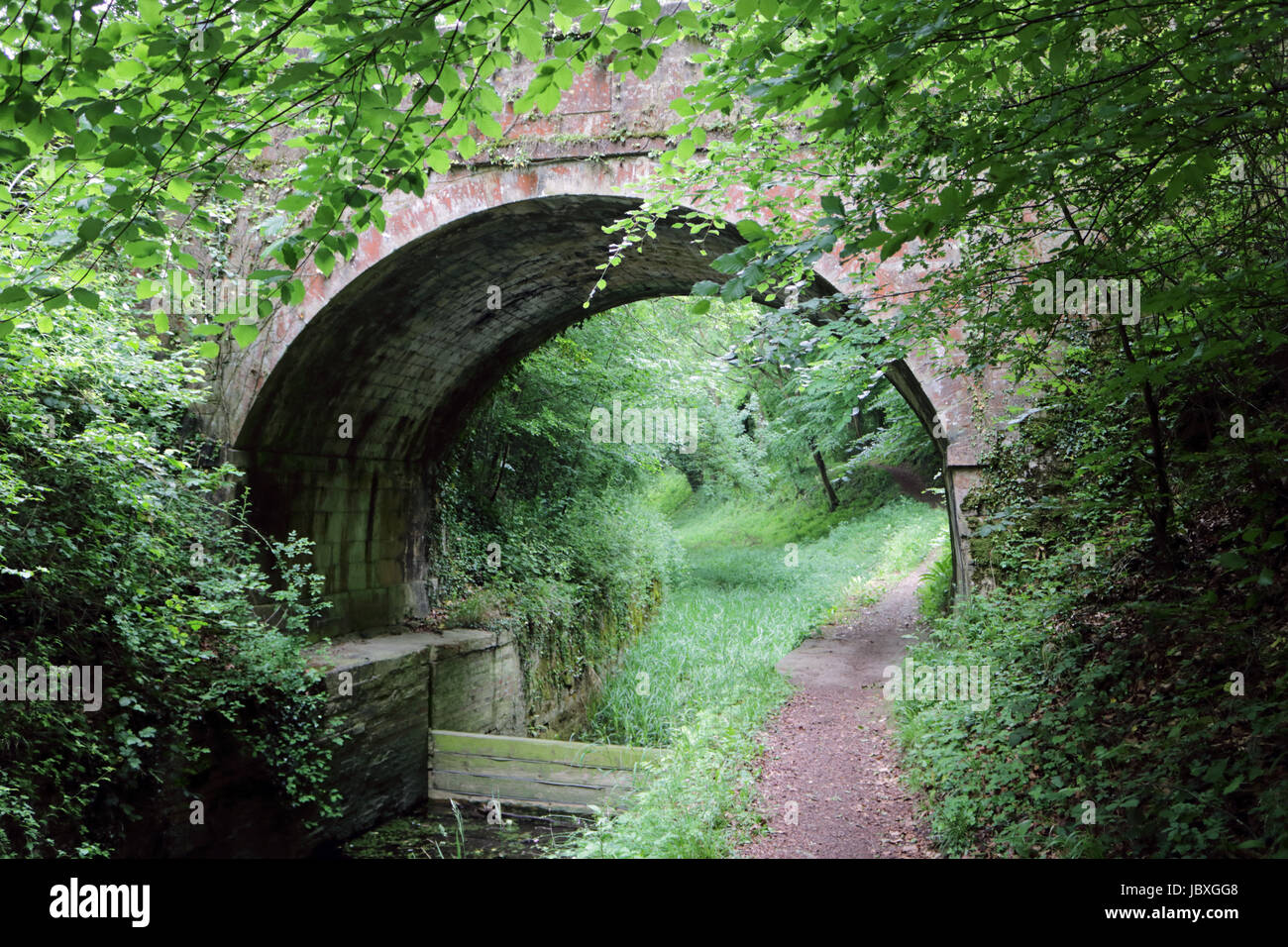 Bridge over the Thames and Severn canal in the English countryside in ...