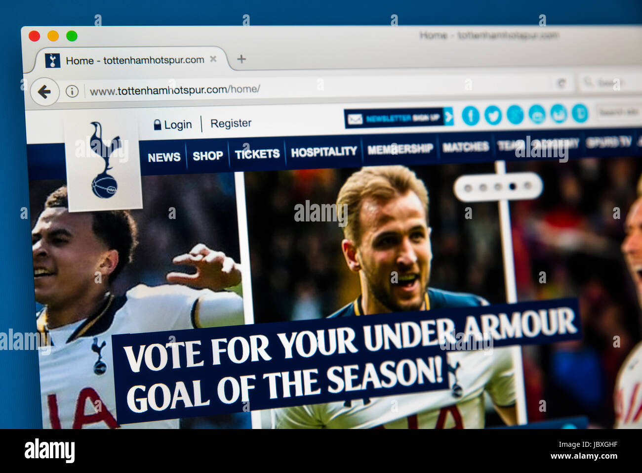 LONDON, UK - JUNE 8TH 2017: The homepage of the official website for ...