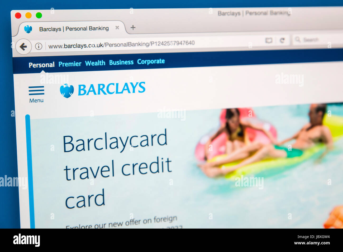 Barclays online website screen hi-res stock photography and images - Alamy