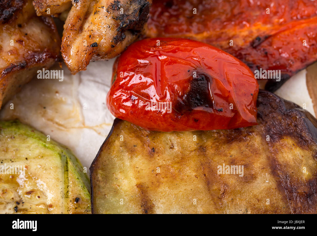 Vegetables for meats platter. Macro. Photo can be used as a whole ...