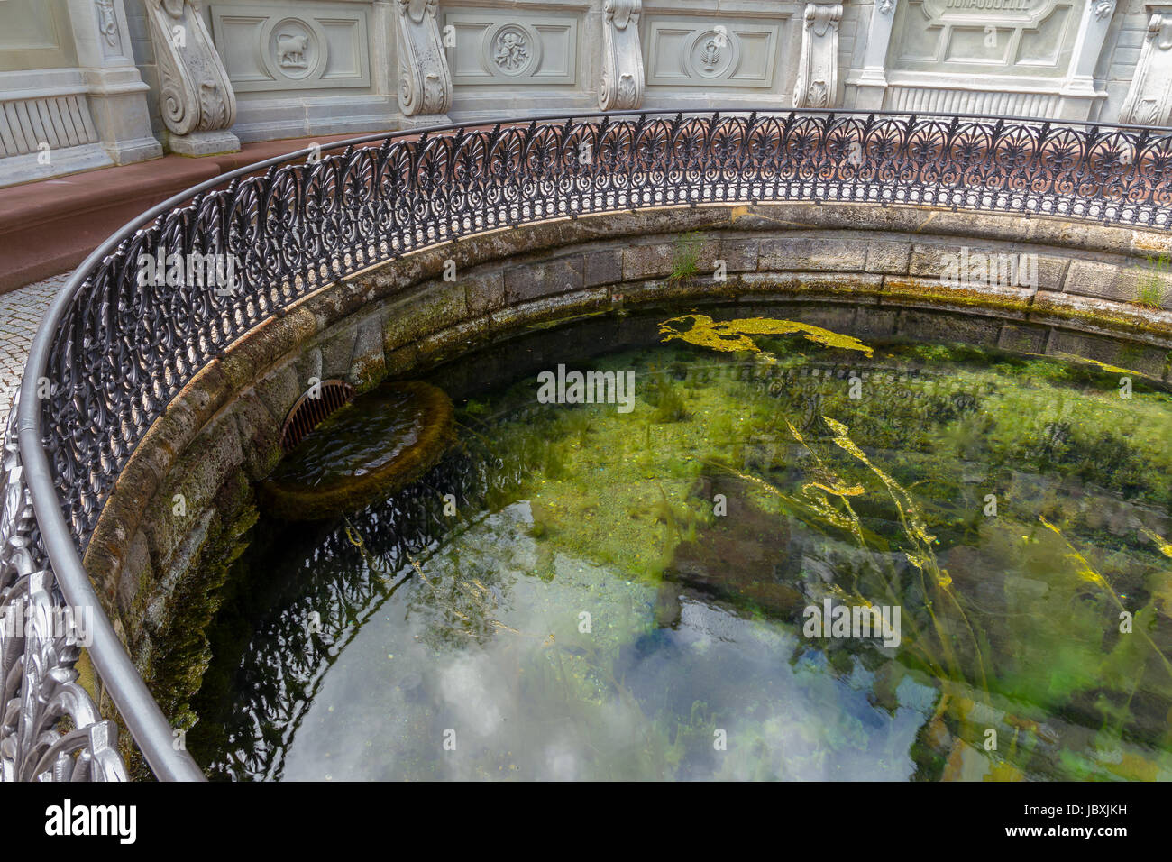 Source of the Donaubach in Donaueschingen, source of the Danube river ...