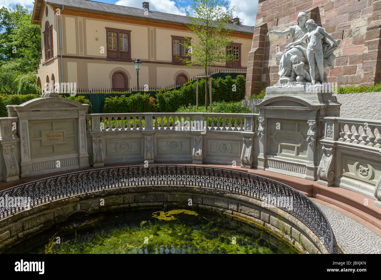 Source of the Donaubach in Donaueschingen, source of the Danube river ...