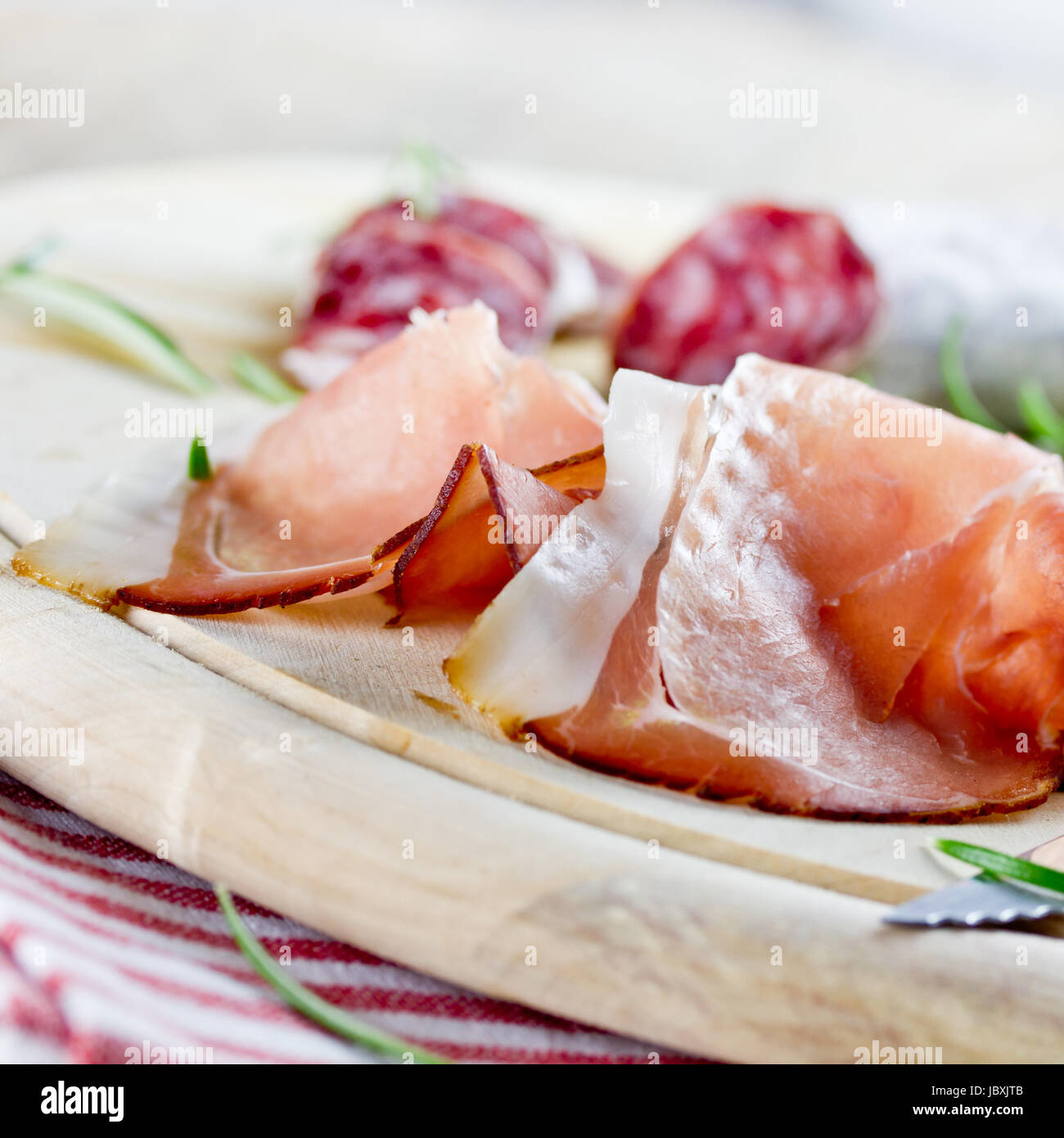 ham and salami Stock Photo - Alamy