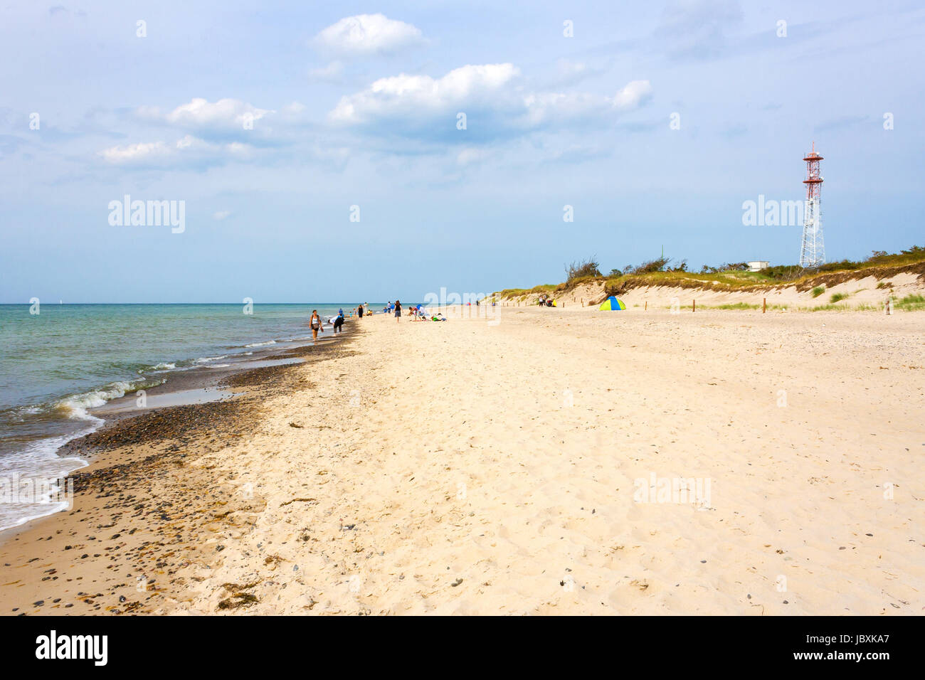 Prerow, Germany - June 15, 2012: Beach at Darsser Ort, peninsula ...